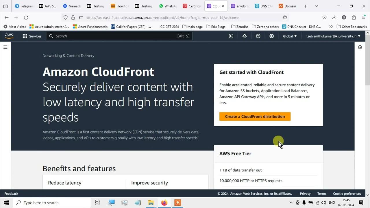 Build a serverless web application for Dynamic website hosting using S3 Route53 CloudFront - YouTube