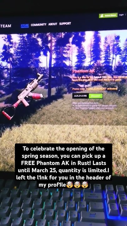 A GLOWING AK FROM HELL FOR FREE🤯🤯🤯#rust #rustclips #rustshorts #rustpvp #cs2 - YouTube