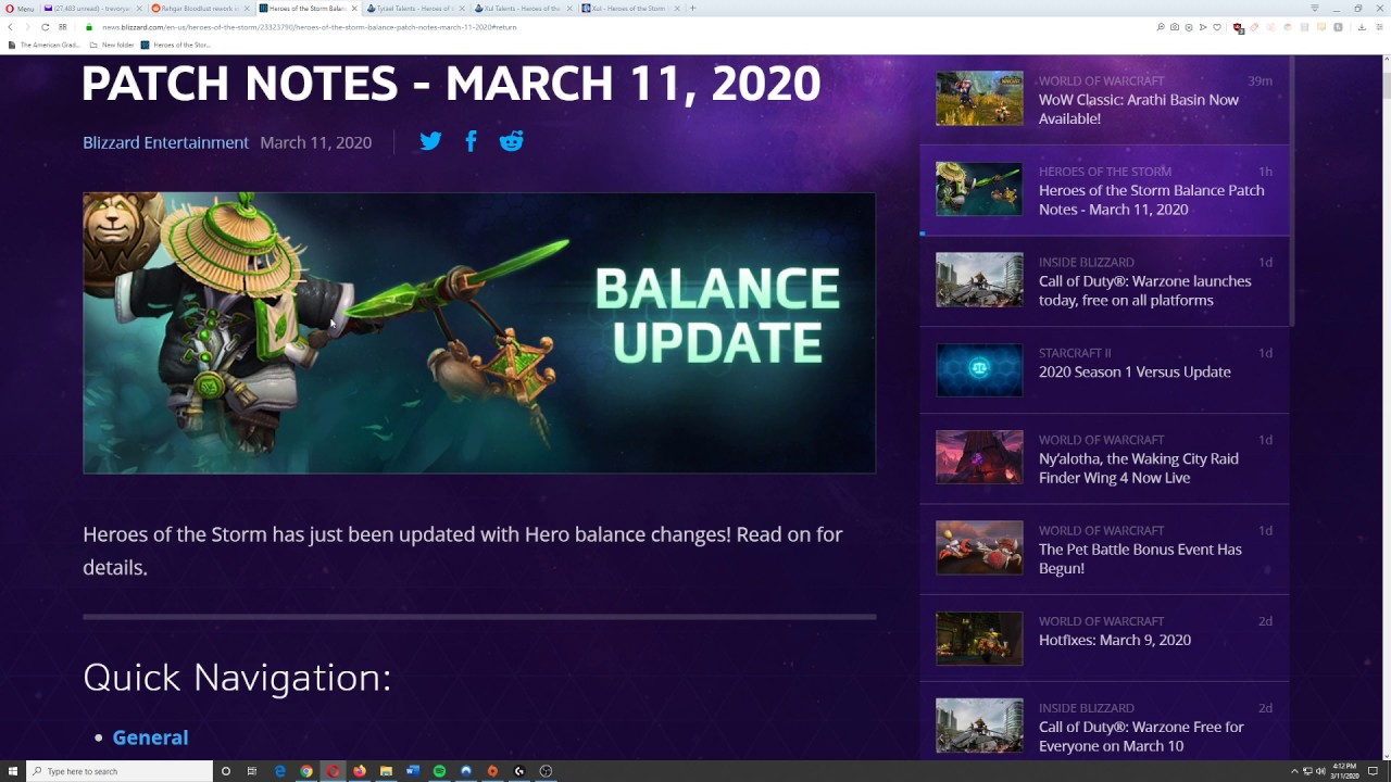 March 11 Patch notes (Xul Rework, Imperius/anduin Buffs, Raynor Nerfs ...