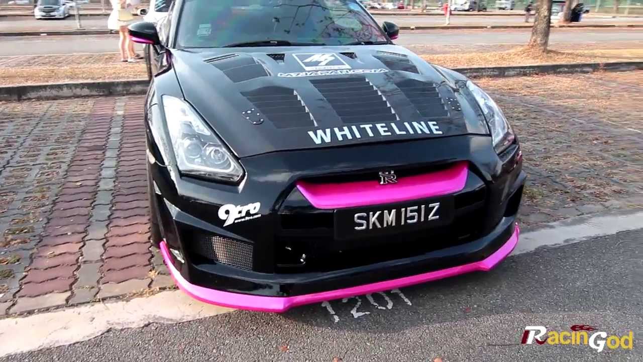 Pink Stock Rims Nissan GTR ! Gold Mazda RX-8 Drive Off ! - YouTube
