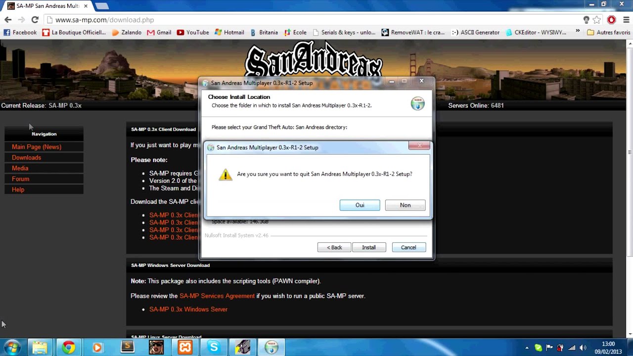 [TUTORIEL N°1]Comment installer GTA San Andreas Multiplayer - YouTube