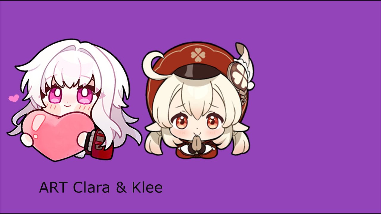 ART Drawing: Klee (Genshin Impact) and Clara (Honkaistarrail) - YouTube