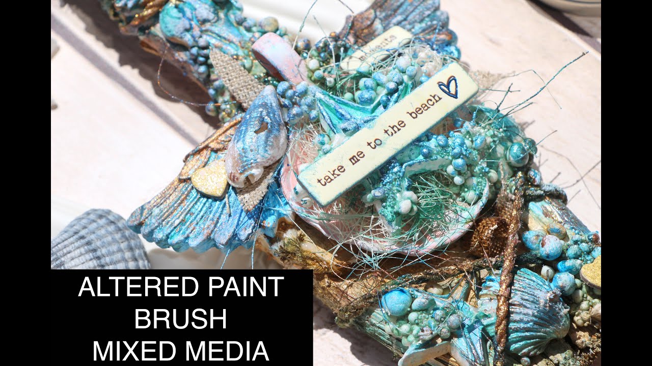 #43 Tuto: Altered Paint Brush - Prima Marketing {step by step } - YouTube