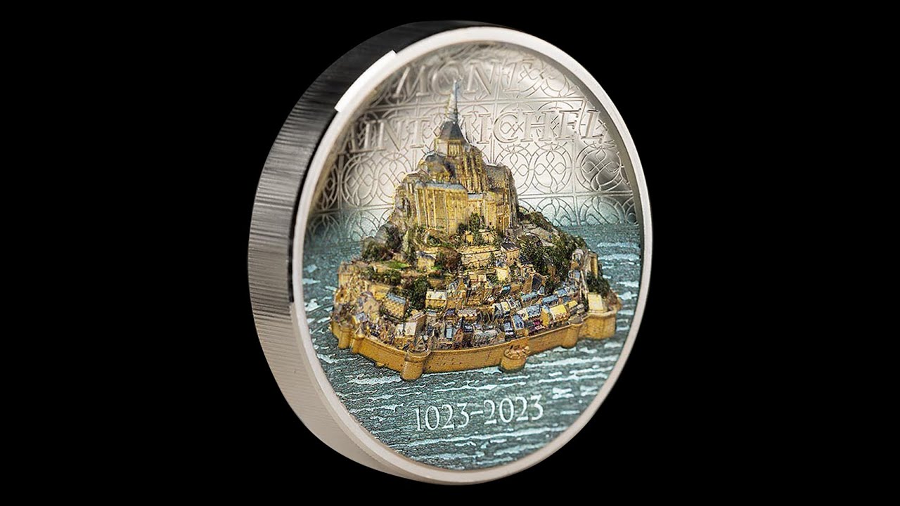 Hora sv. Michaela na minci z ryzího stříbra, 5 oz - YouTube