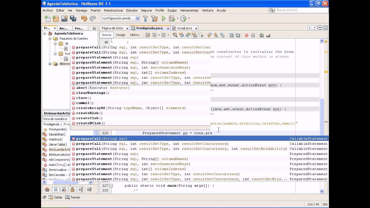 Agenda Telefónica con Java y MySQL No. 4 - YouTube