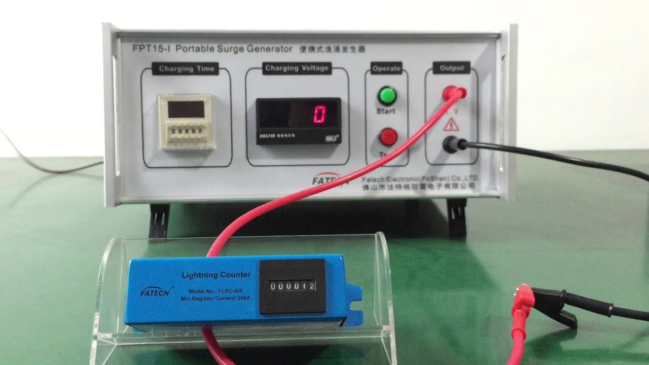 fatech lightning counter testing - YouTube