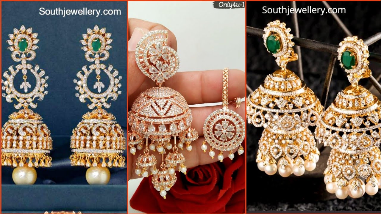 Most beautiful and stunning gold jhumka collection - YouTube