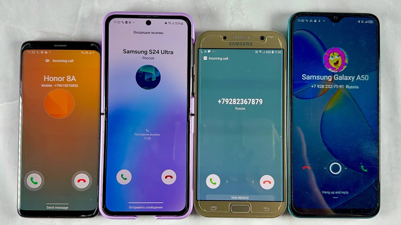 Incoming Calls Samsung Galaxy S9 + Samsung Galaxy Z Flip5 + Samsung ...