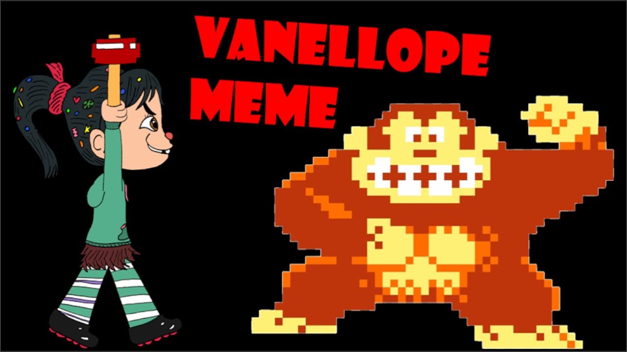 Vanellope Von Schweetz Donkey Kong Hammer Meme !!!! - YouTube