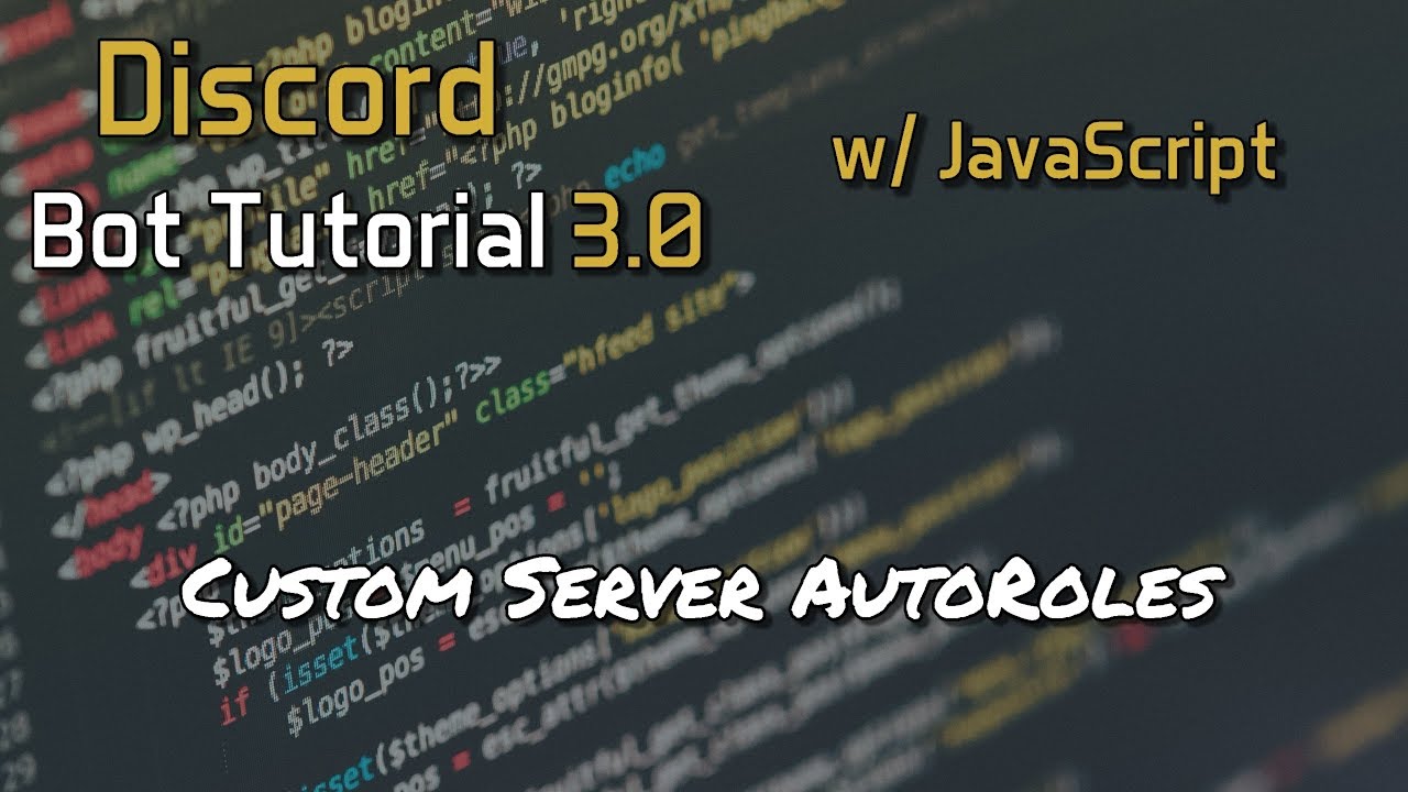 Discord Bot Tutorial 3.0 - Custom Server AutoRoles [11] - YouTube