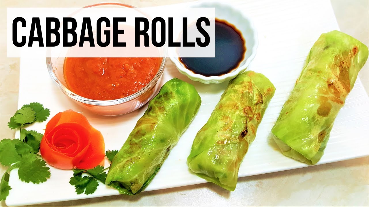 Healthy & Delicious Vegan Cabbage Spring Rolls! Easy to make step by ...
