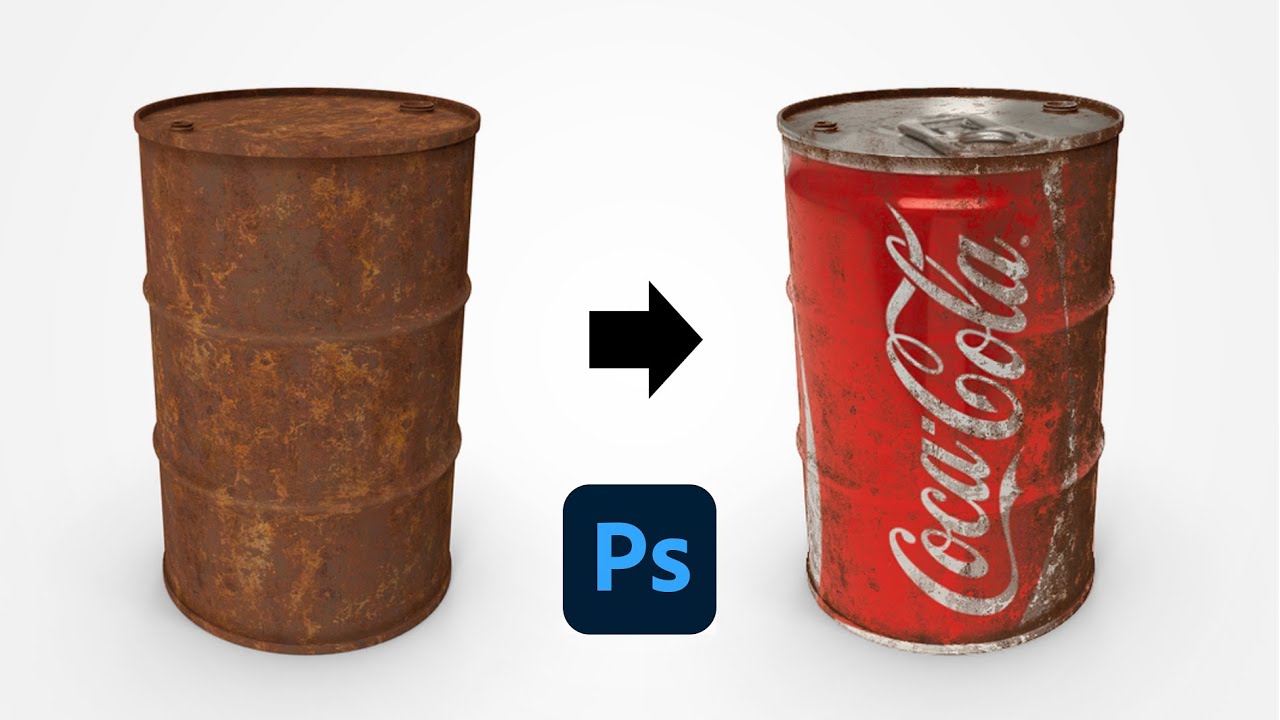 Cara Cepat Membuat Label Kaleng Drum Menggunakan Photoshop - YouTube