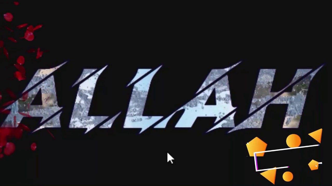 How to create Beautiful text (ALLAH) shadow editing by KineMaster ...