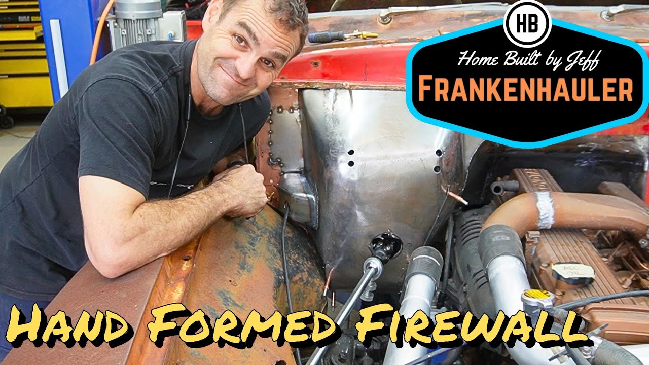 Hand forming a firewall - 1954 Ford F600 Car Hauler Build part 32 - YouTube