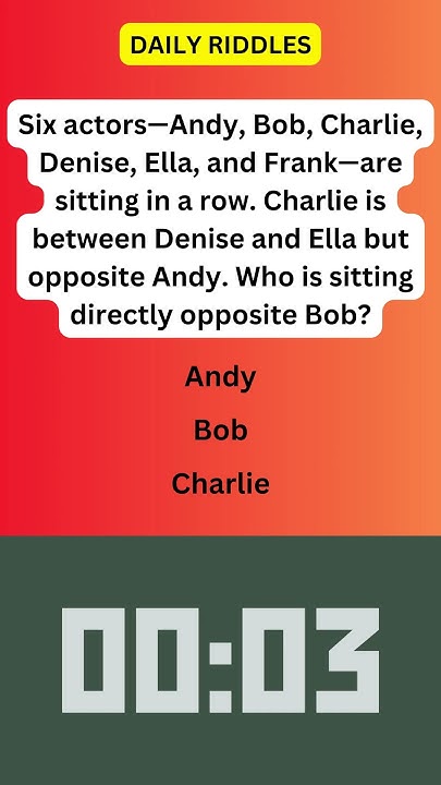 The Theater Seating Mystery: Logic Grid Challenge #brainteasers # ...