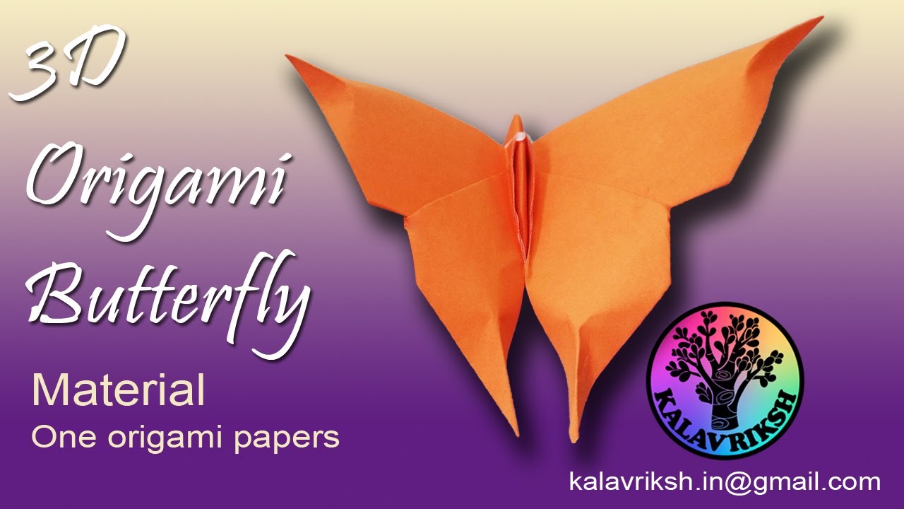 How to Make 3D Origami Butterfly - YouTube