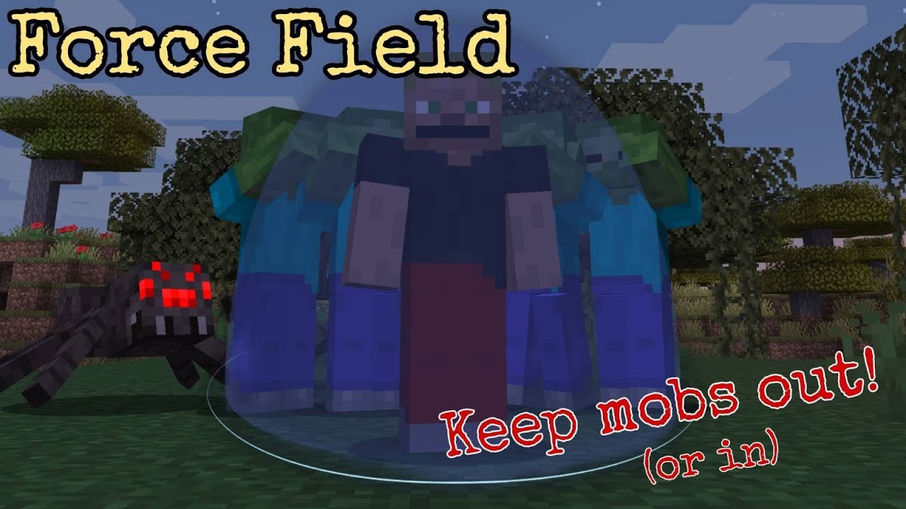 Mob Force Field VANILLA MINECRAFT - YouTube