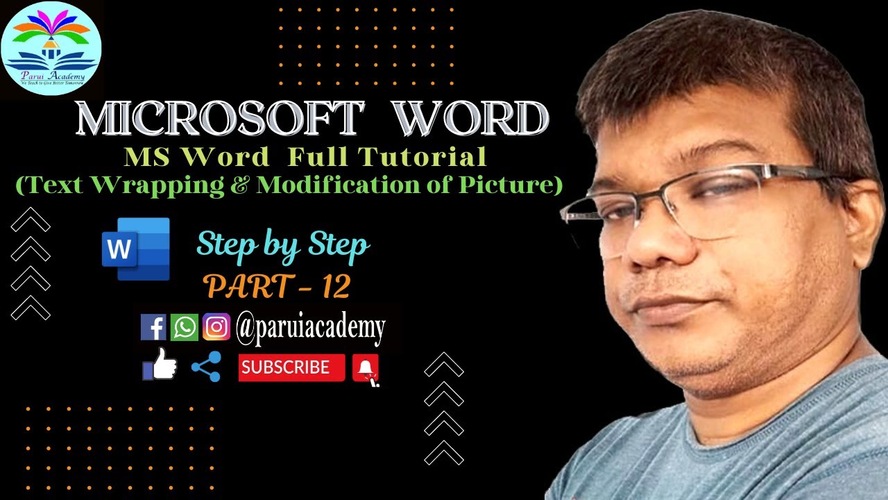 MS WORD TUTORIAL VIDEO STEP BY STEP PART -12 (TEXT WRAPPING ...