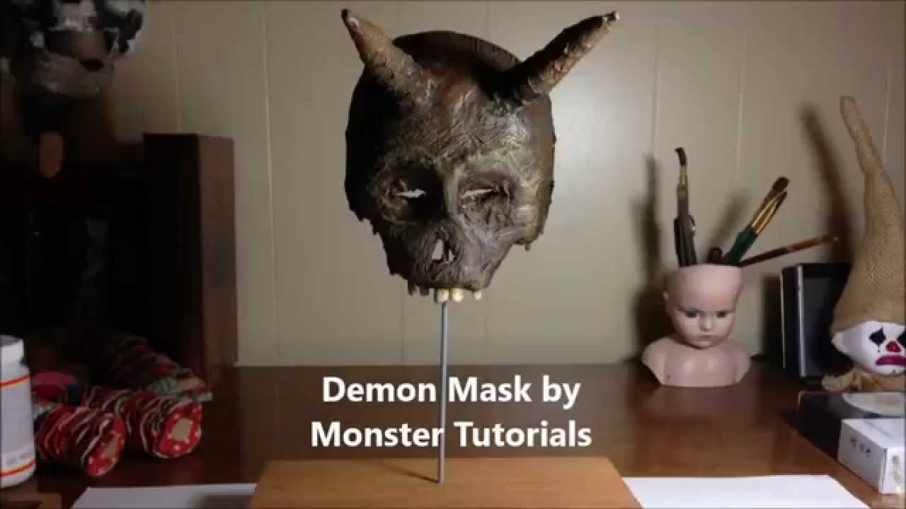 www.monstertutorials.com - Paper Mache Devil Mask - YouTube