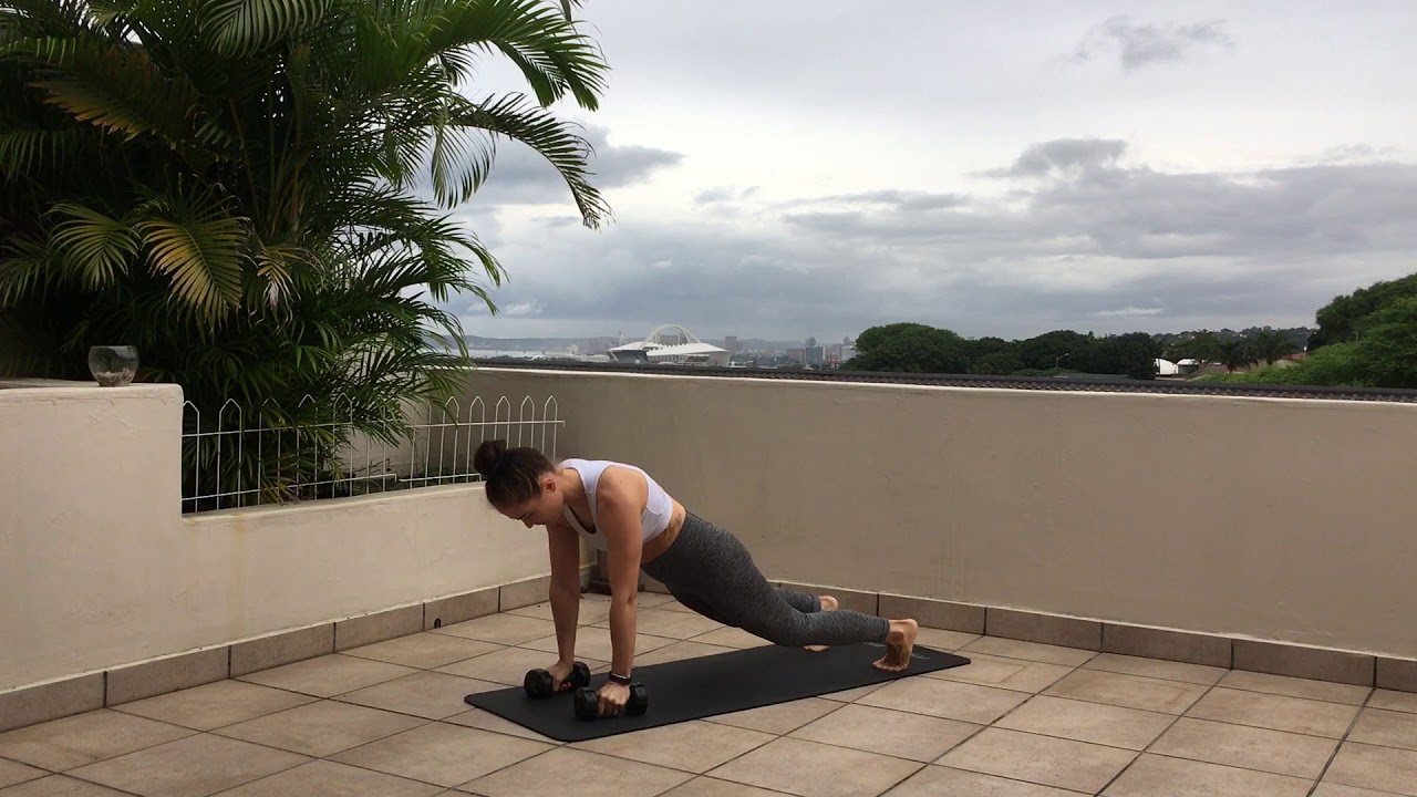 Renegade Row to Plank Tuck Jump - YouTube