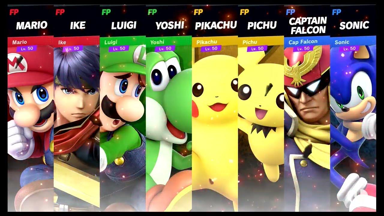 Super Smash Bros Ultimate Amiibo Fights – Request #23979 Red vs Green vs Yellow vs Blue - YouTube