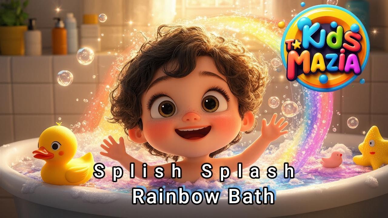 Splish Splash, A Rainbow Bath! | Fun Kids Song & Colorful Bubble ...