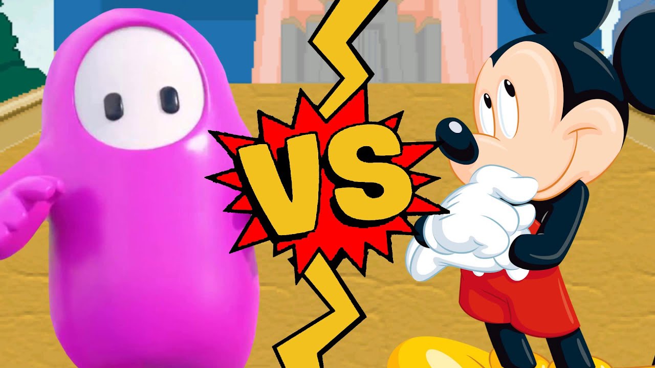 M.U.G.E.N. Battles | Fall Guy vs Mickey Mouse | Fall Guys vs Disney ...