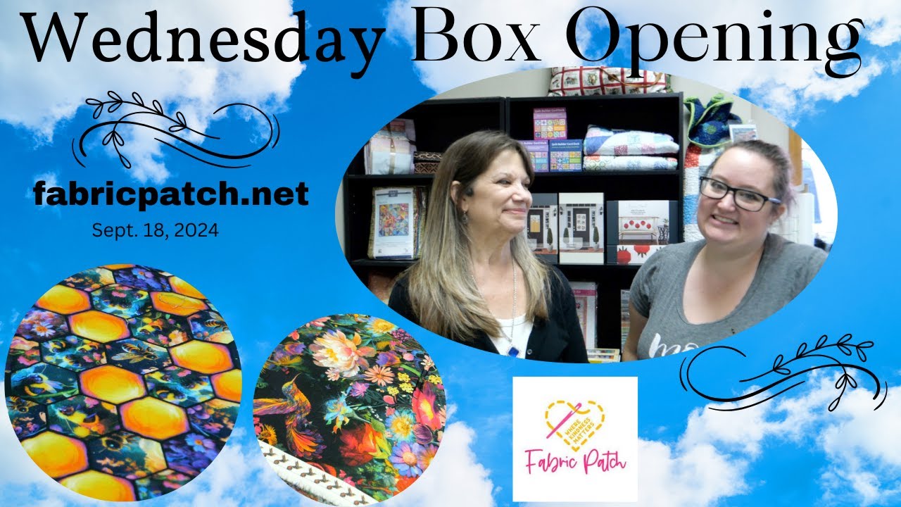 Box Opening with Cindi and Brianna - Laughter and exciting NEW fabrics ...