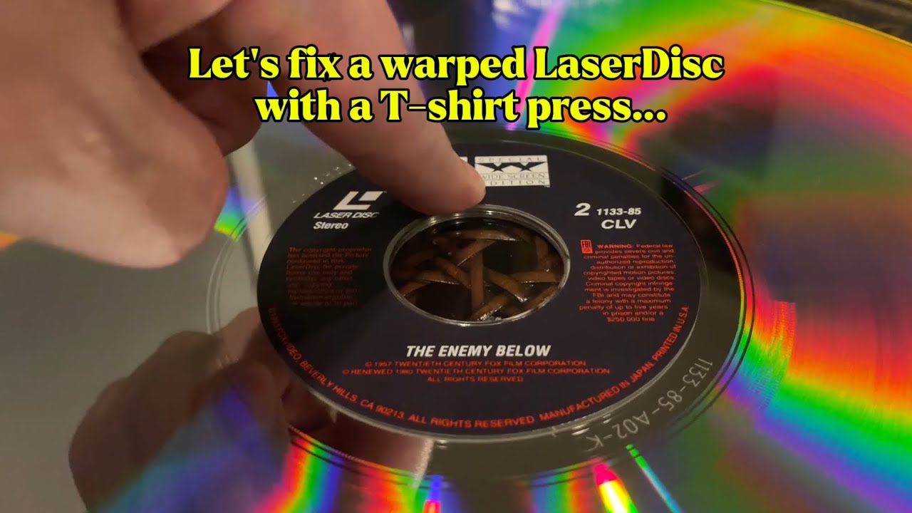 Warped LaserDiscs? Here’s How to Fix Them with a 15x15 Heat Press - YouTube