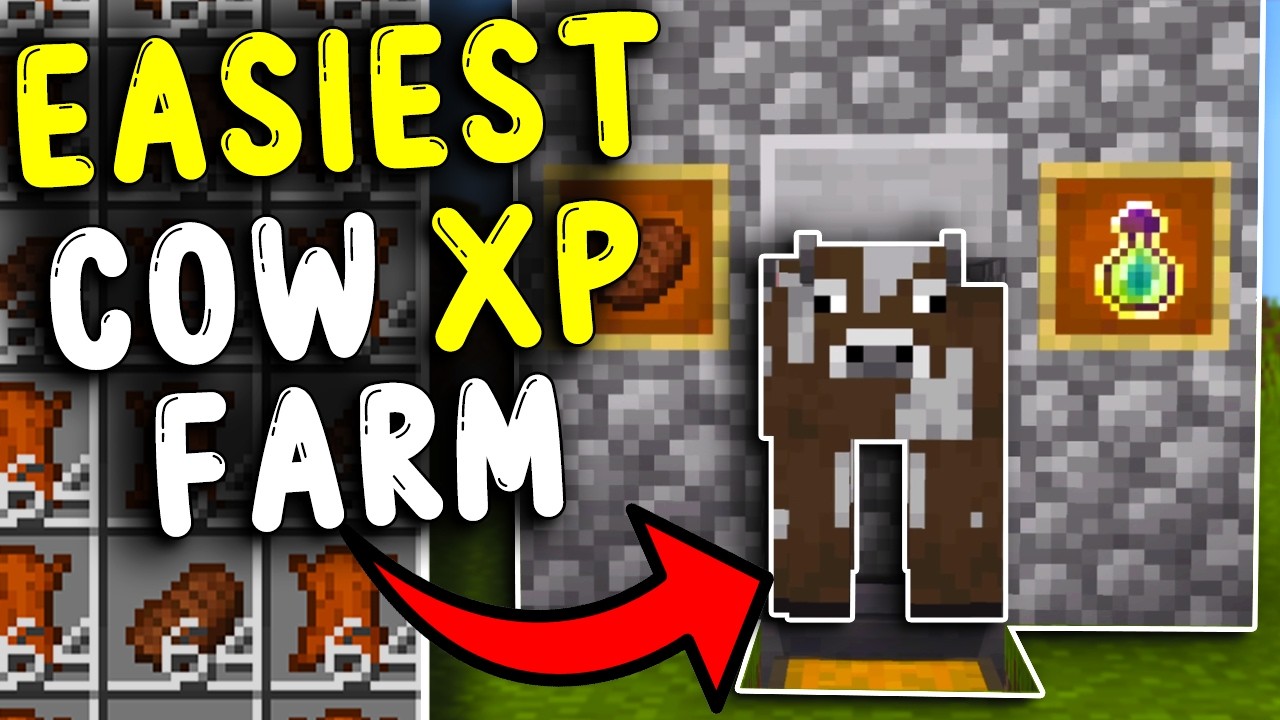 EASIEST COW XP Farm Minecraft bedrock 1.21! - YouTube