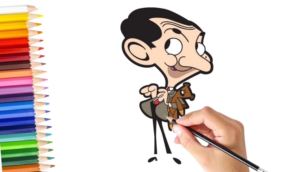 How to draw Mr. bean cartoon || Mr Bean Character Drawing easy - YouTube