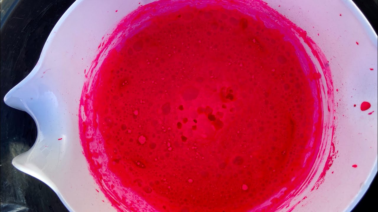 Soft chalk in Neon pink water crush with mixing - YouTube