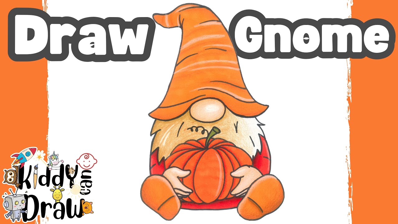 How to Draw a Gnome Holding a Pumpkin – Easy Step-by-Step! - YouTube
