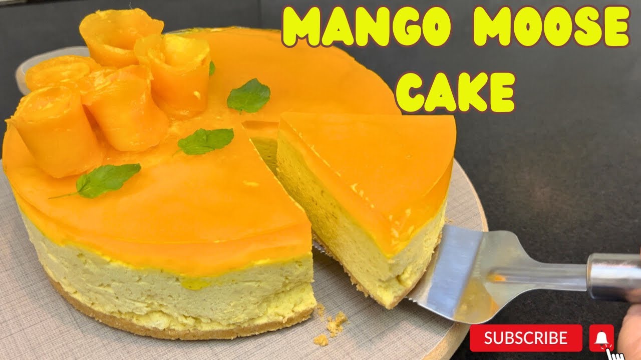 Mango Moose Cake Recipe I Mango Moose Cake without Oven I Nighi's ...