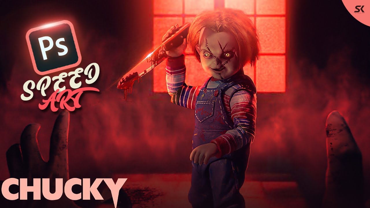 CHUCKY 🔪| Child's play | Poster edit | Photoshop | SK Graphics - YouTube