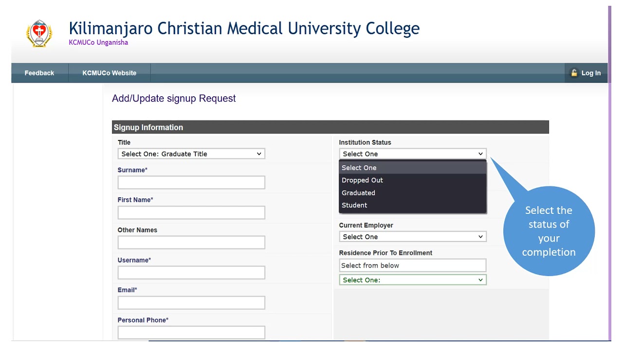 Graduate Tracking System Registration Instruction - YouTube