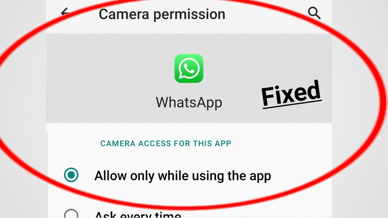 How To Allow Camera Access In Whatsapp | Whatsapp Permission Settings ...