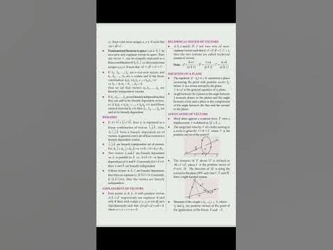 Vectors and 3d Geometry short notes ||#vector #3dgeometry #shorts # ...
