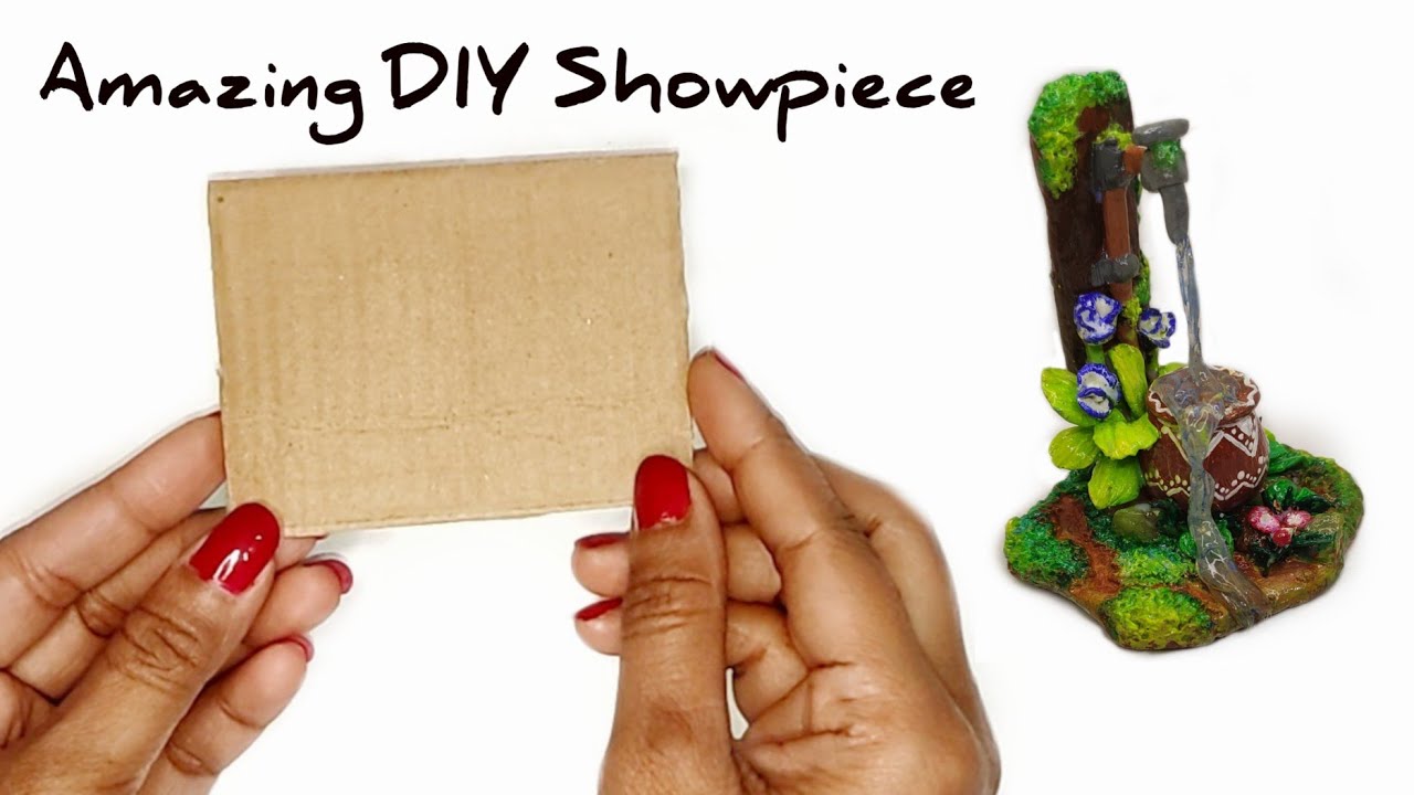 Amazing diy craft idea| showpiece from clay| Clay craft| #diy #clay # ...