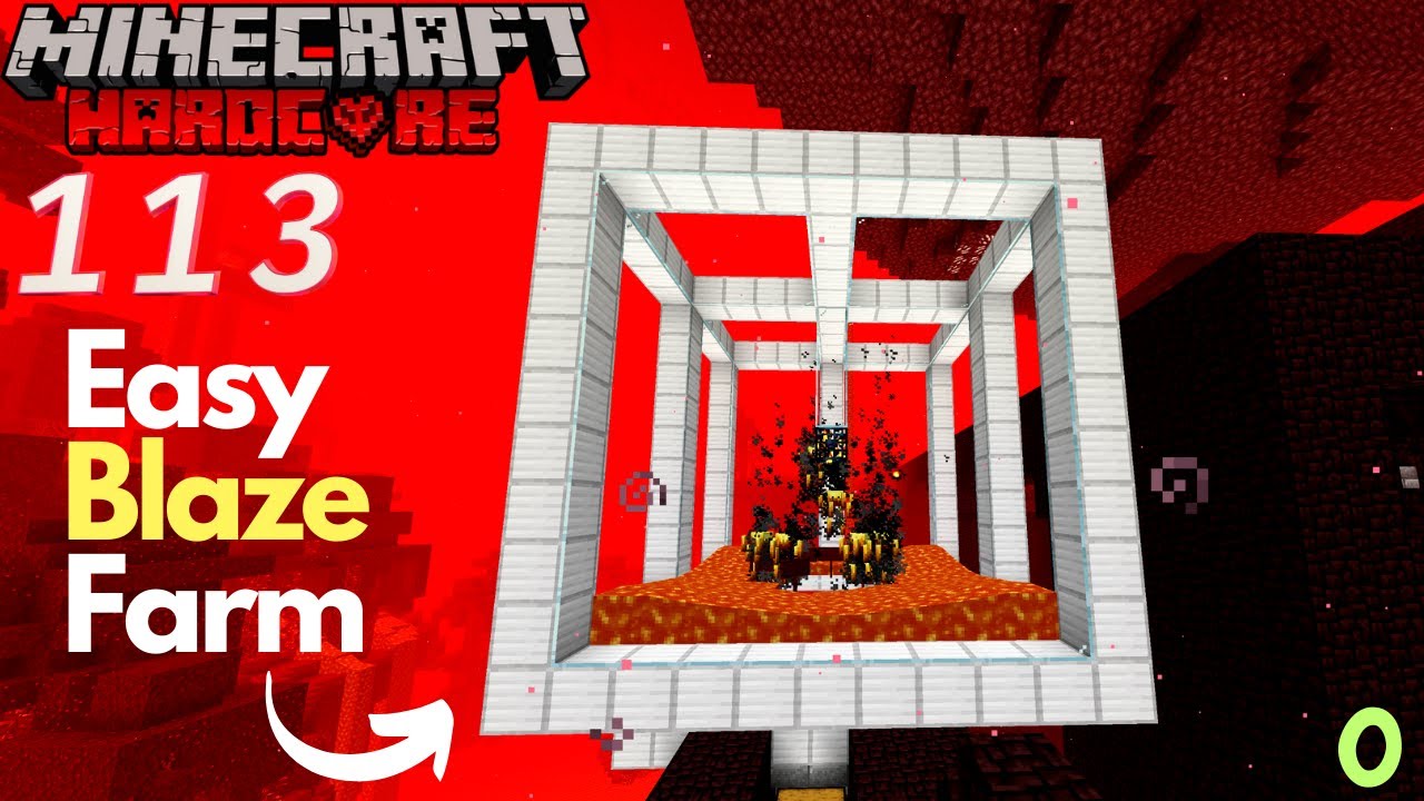 I built an EASY BLAZE FARM in Minecraft Hardcore! - YouTube