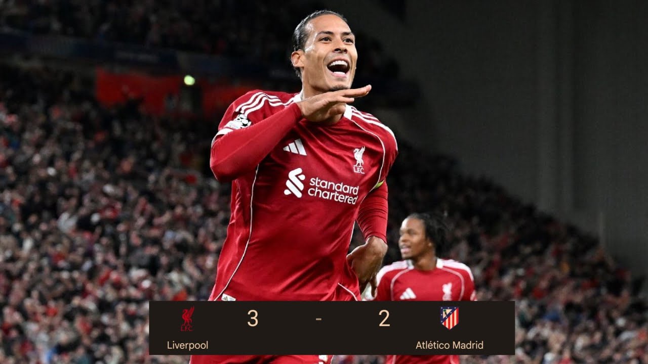 Virgil van dijk last minute goal vs athletico madrid 3-2 win fan ...