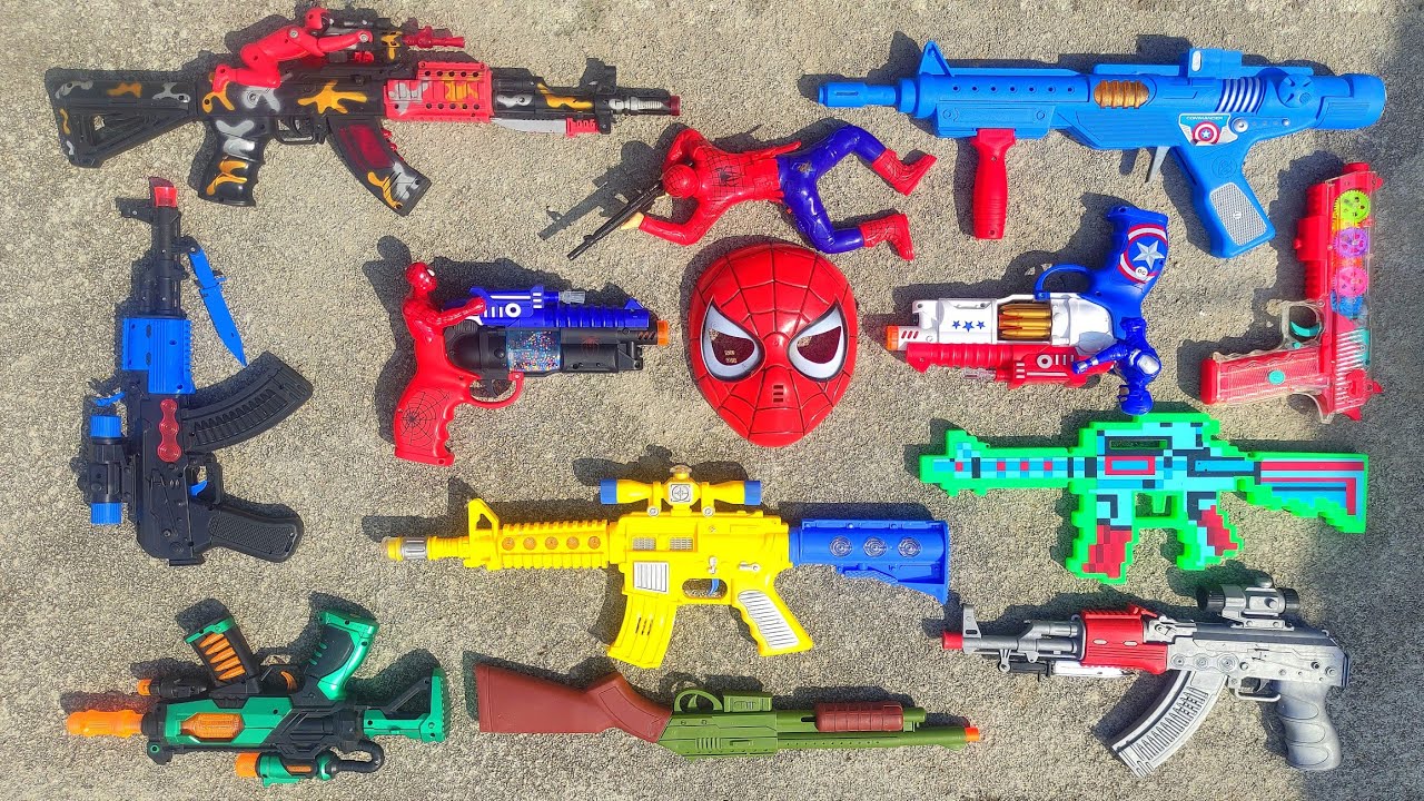 Collecting 7 Sniper Rifles AK47 GUN NERF GUN NERF SNIPER RIFLE M16 GUN ...