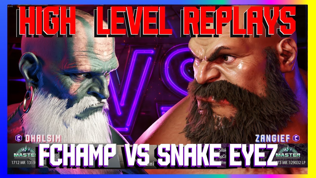 (FCHAMP) Dhalsim vs (SNAKE EYEZ) Zangief - ***MASTER RANK*** Street ...