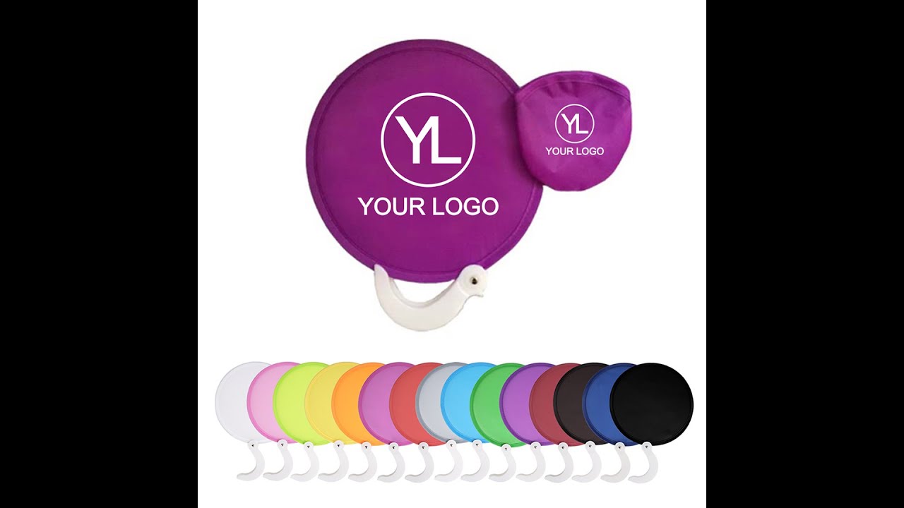 Advertising Nylon Folding Fan With Plastic Handle For Promotion! - YouTube