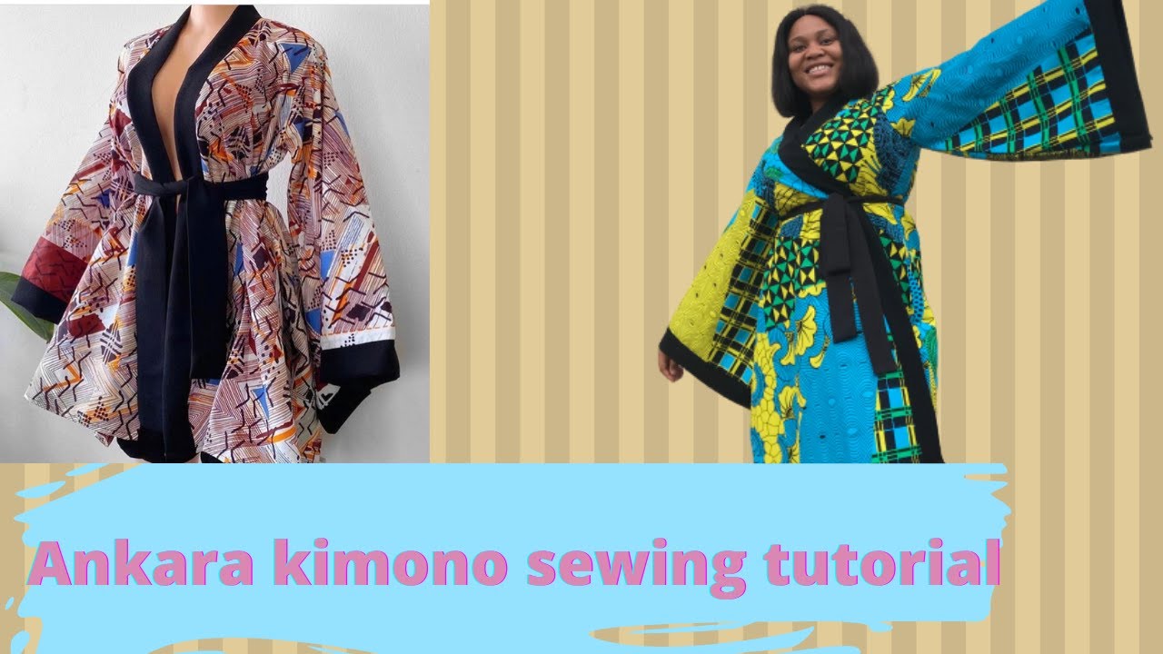 How to Sew a Kimono Dress with Flared Sleeves (Beginner Friendly Sewing ...