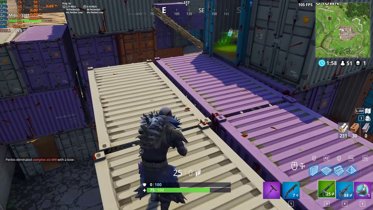 Fortnite | Benchmark (Epic 1080P) AMD RYZEN 3 1300X + GTX1070 - YouTube