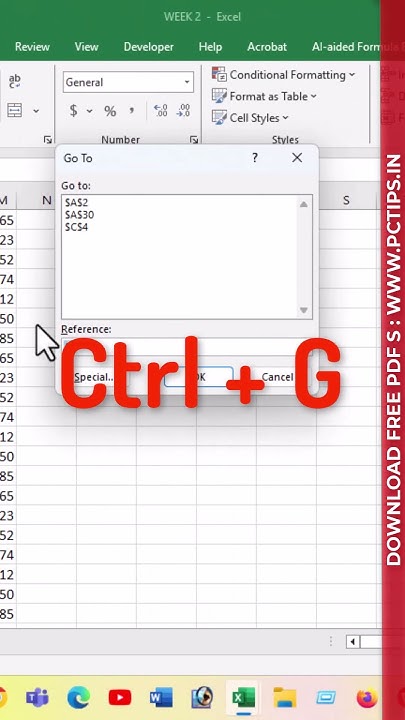 MS EXCEL QUICK NAVIGATION SHORTCUT KEY #shorts #excel - YouTube