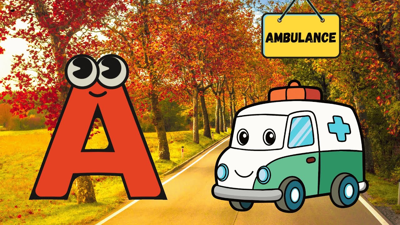 ABC Vehicle Phonics Song for Kids | Learn A–Z Vehicles with Sounds ...