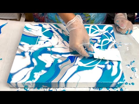 Water Swipe 💦 Flip Cup & Ring Pour Turtle 🐢 3 Techniques in 1, acrylic ...