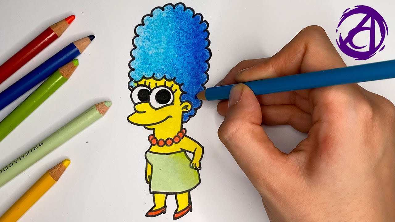 COMO DESENHAR A MARGE SIMPSONS (Chibi) | Passo a passo - YouTube